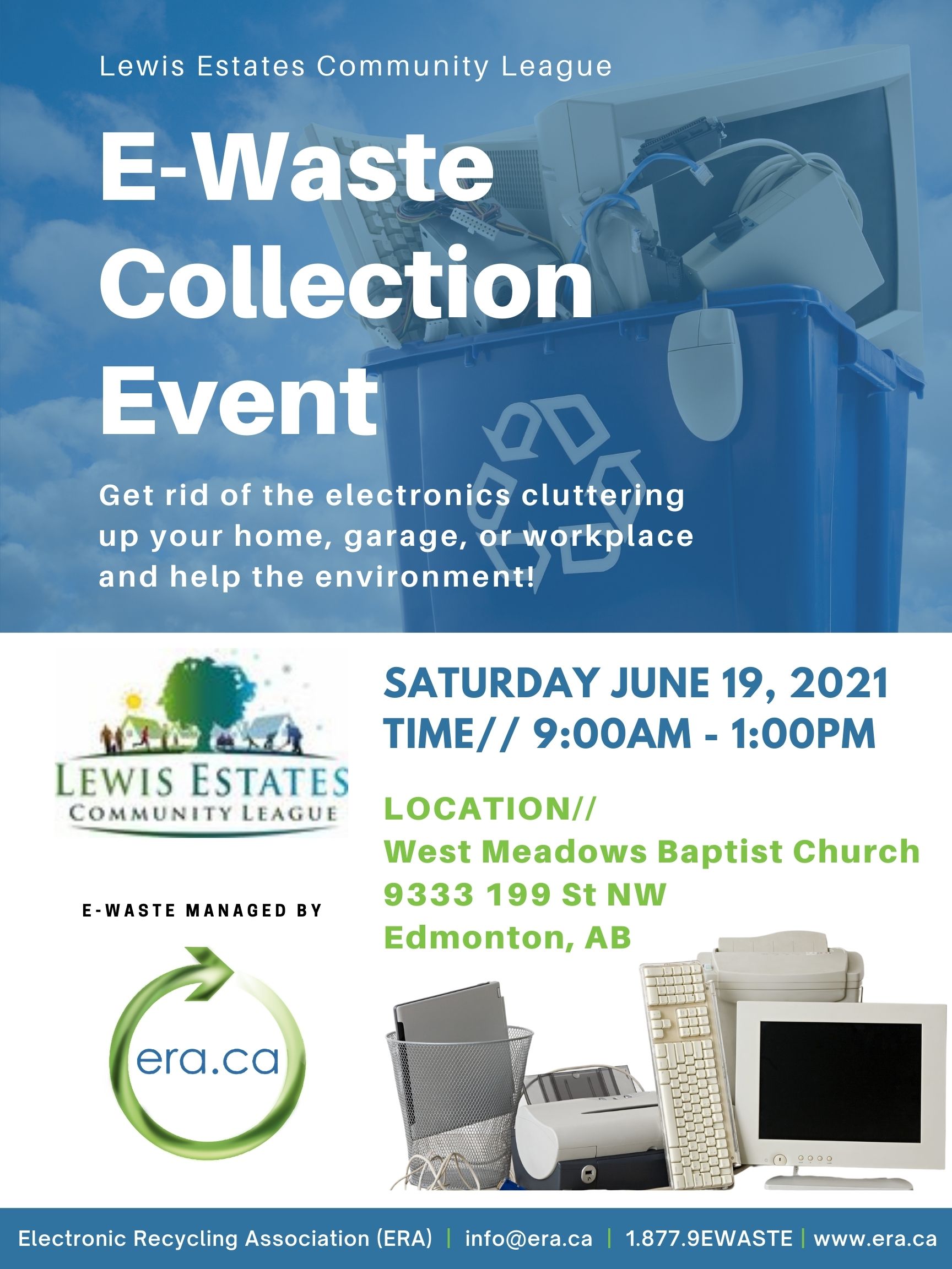 Lewis Estates Community League E-waste Collection Event