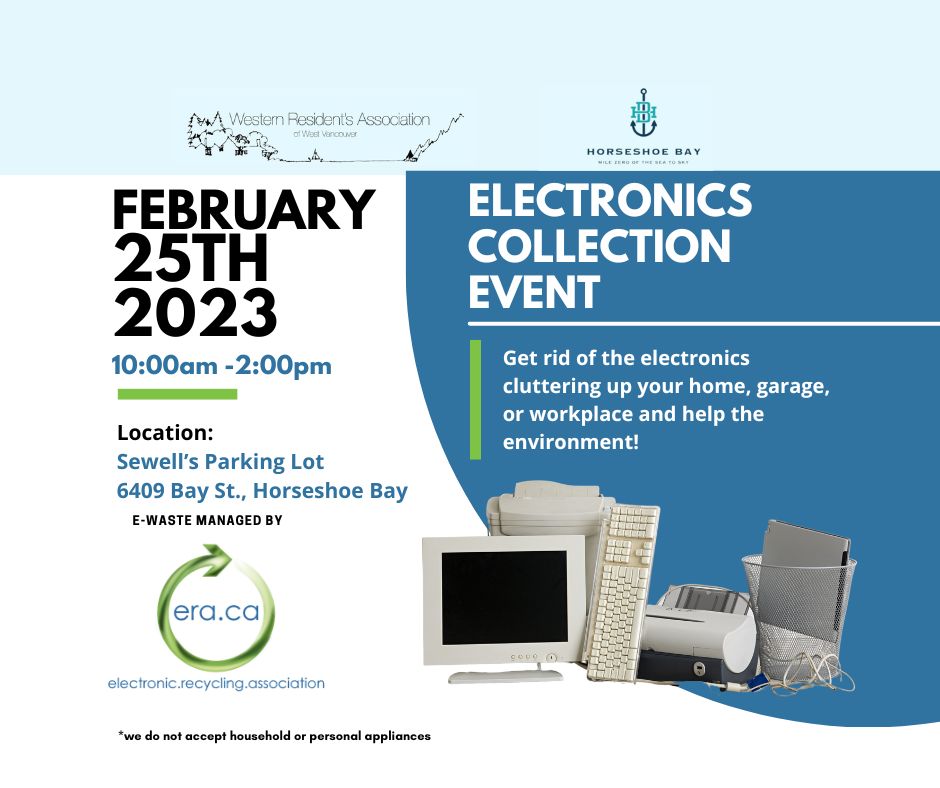 Western Residents’ Association & Horseshoe Bay Electronics Recycling Event