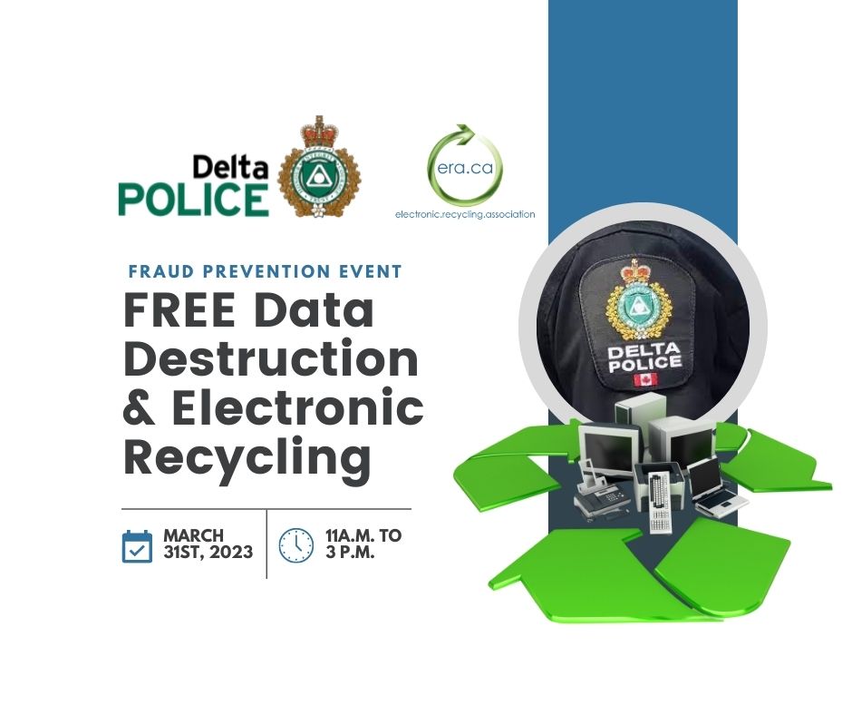 Delta Police & ERA Offer Safe Disposal Of Electronics With Sensitive Data
