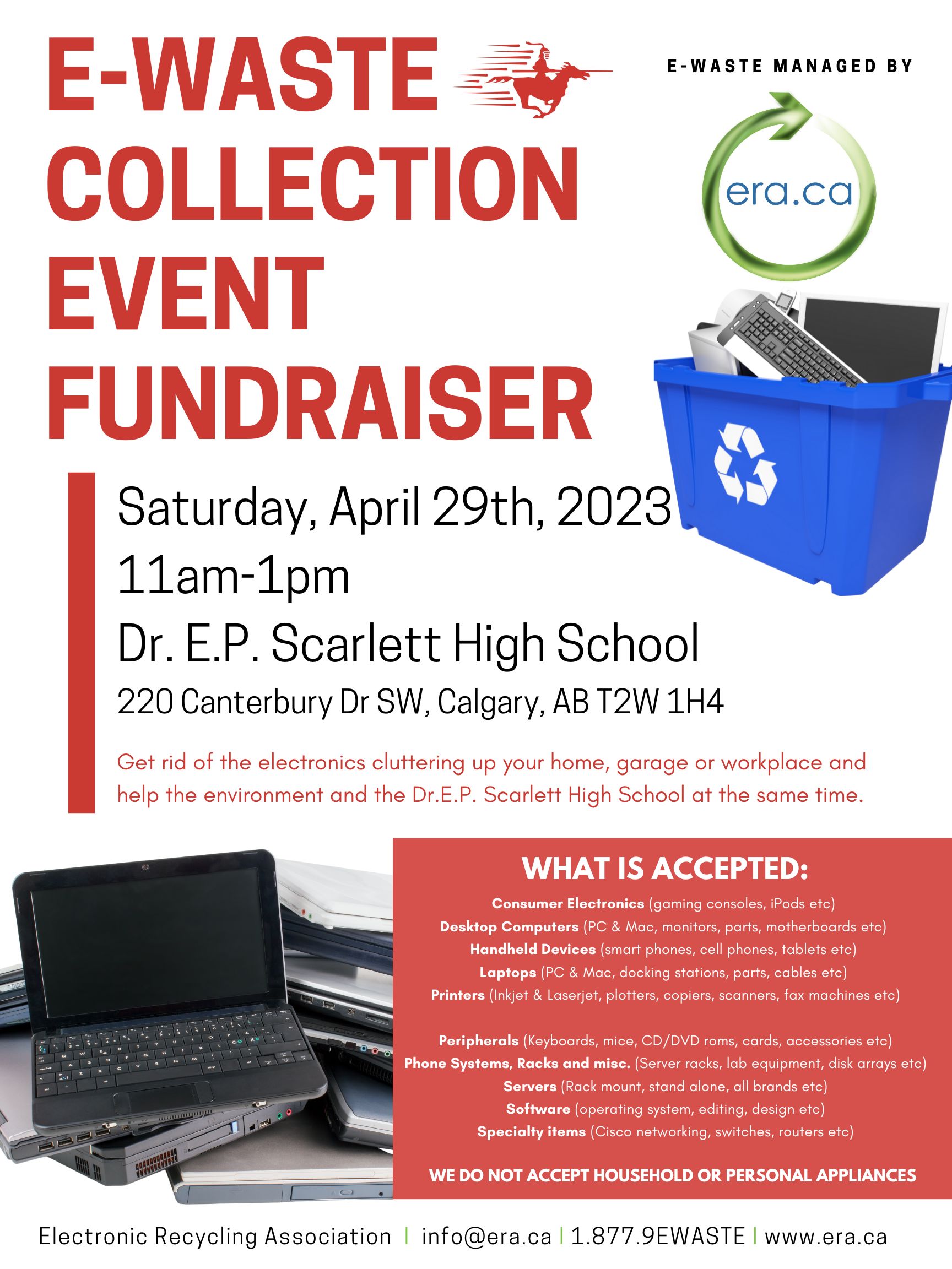 E.P. Scarlett High School Host an E-Waste Collection Fundraiser Event