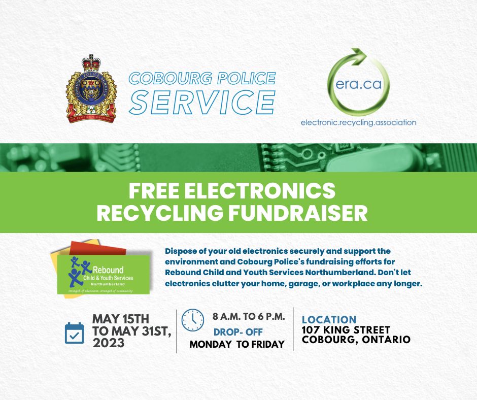 Cobourg Police and ERA Join Forces for Electronics Recycling Fundraiser