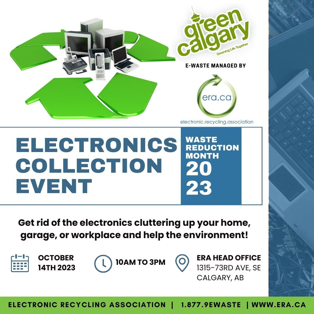 ERA x Green Calgary Electronics Recycling Event - Electronic Recycling ...